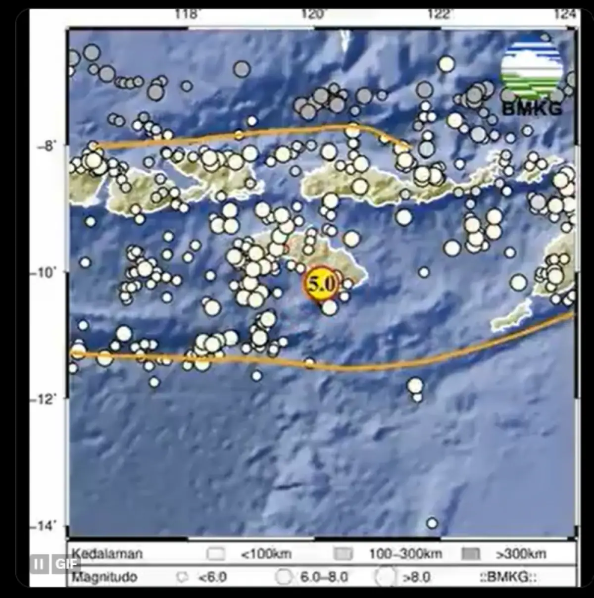 Gempa Guncang Sumba Timur NTT Kamis Sore Magnitudo 5.0, BMKG: Tidak Berpotensi Tsunami - Info ...